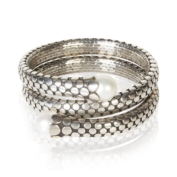 John Hardy Sterling Silver Pearl Dot Collection Wrap Bracelet