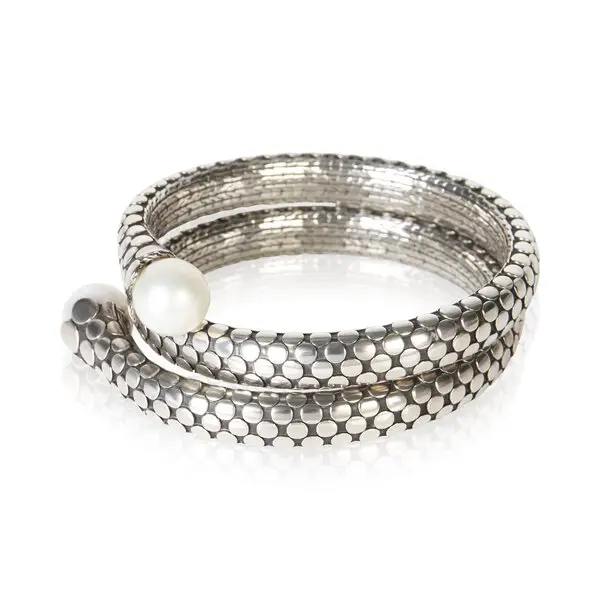 John Hardy Sterling Silver Pearl Dot Collection Wrap Bracelet