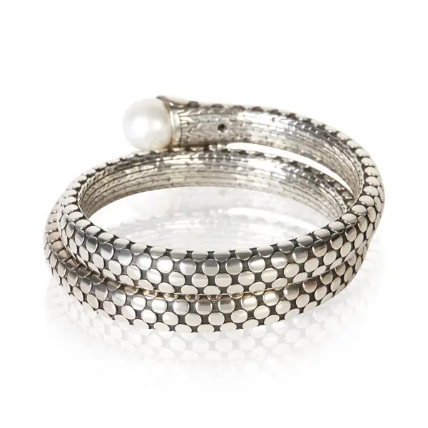 John Hardy Sterling Silver Pearl Dot Collection Wrap Bracelet