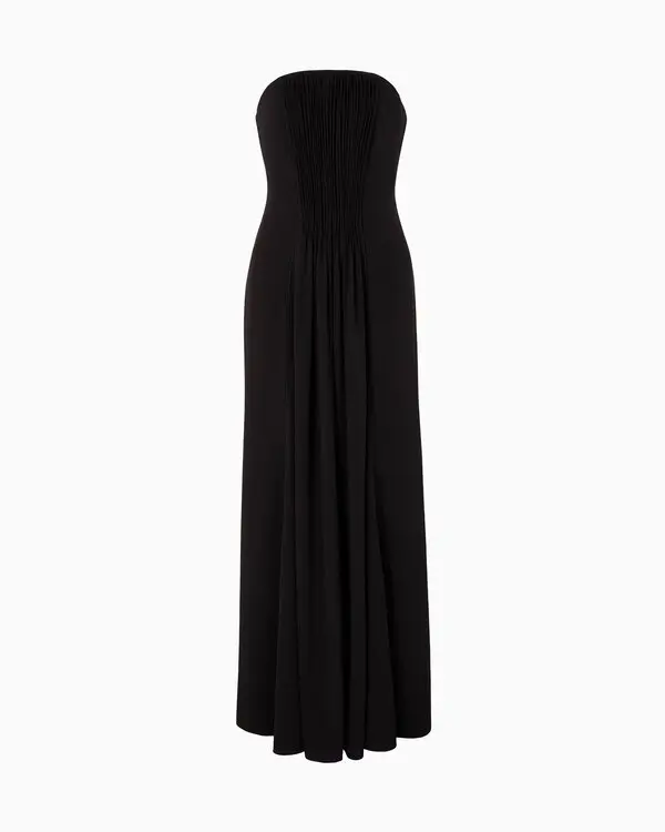 Giorgio Armani Triple Silk-georgette Bustier Dress