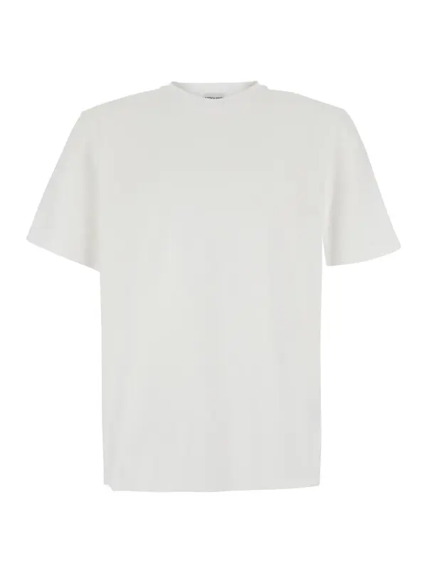 Bottega Veneta White Crew Neck T-shirt In Cotton Jersey For - Multicolor