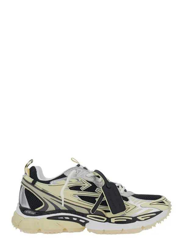 Off-White Ow Be Right' Grey Low Sneakers With Zip-tie In Mesh And Leather For - Multicolor
