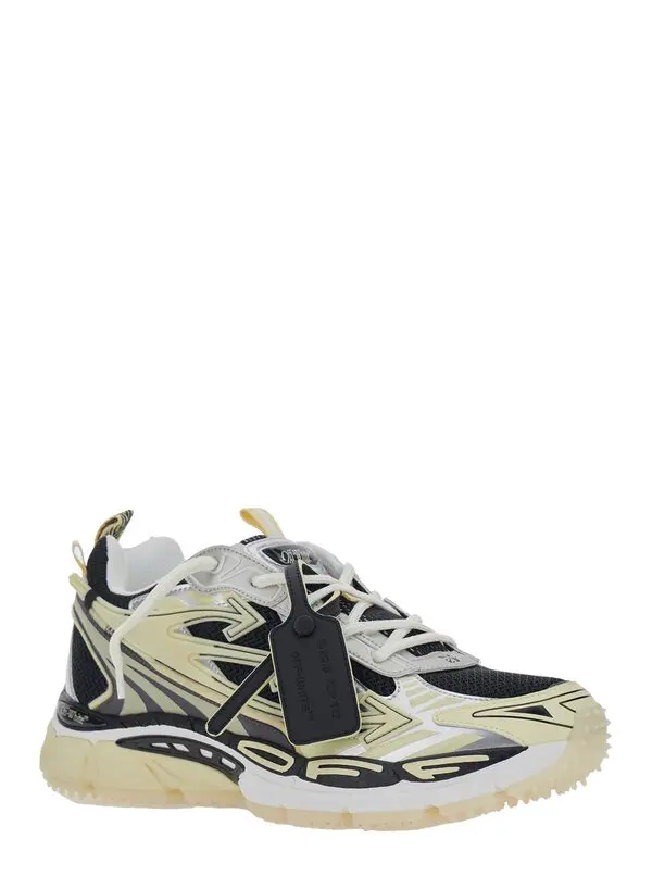 Off-White Ow Be Right' Grey Low Sneakers With Zip-tie In Mesh And Leather For - Multicolor