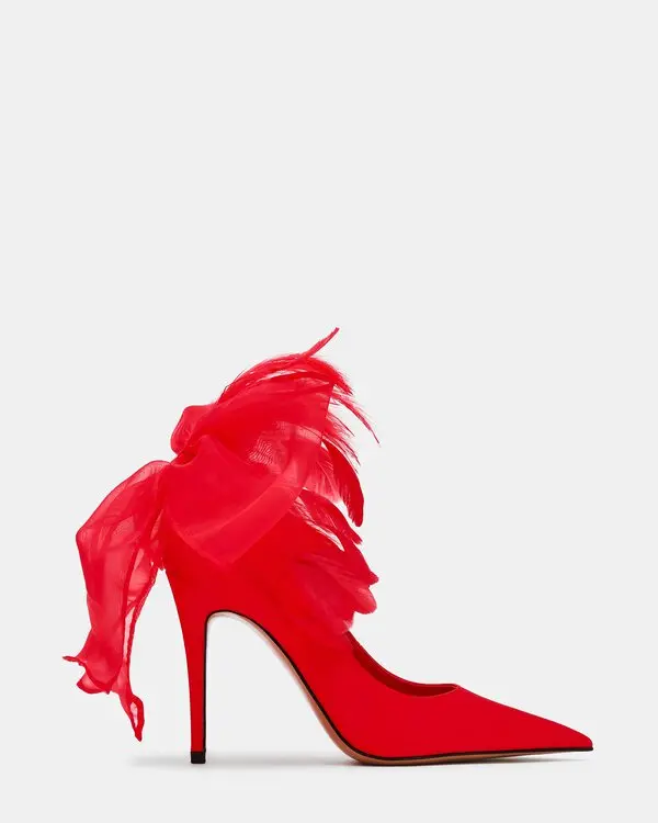 Steve Madden Virtues Pointed Toe Heels - Red