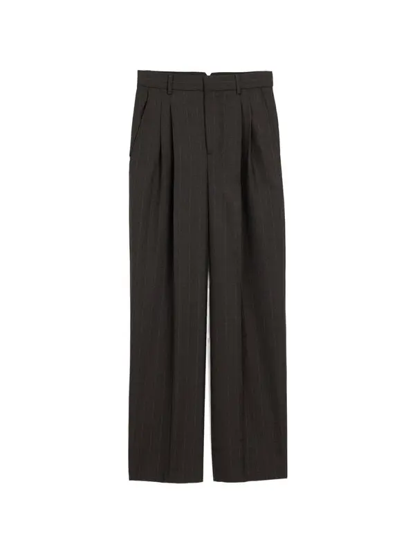 AMI Paris Wool High-waisted Trousers - Multicolor