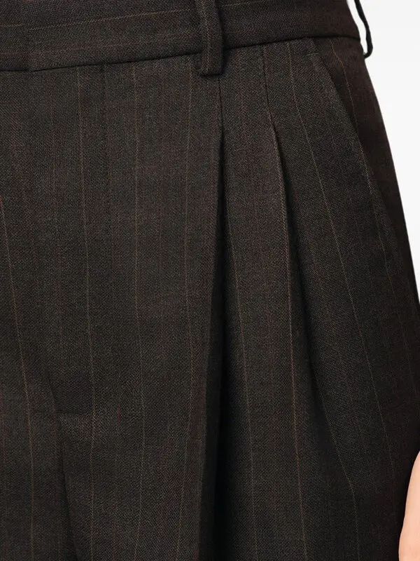 AMI Paris Wool High-waisted Trousers - Multicolor