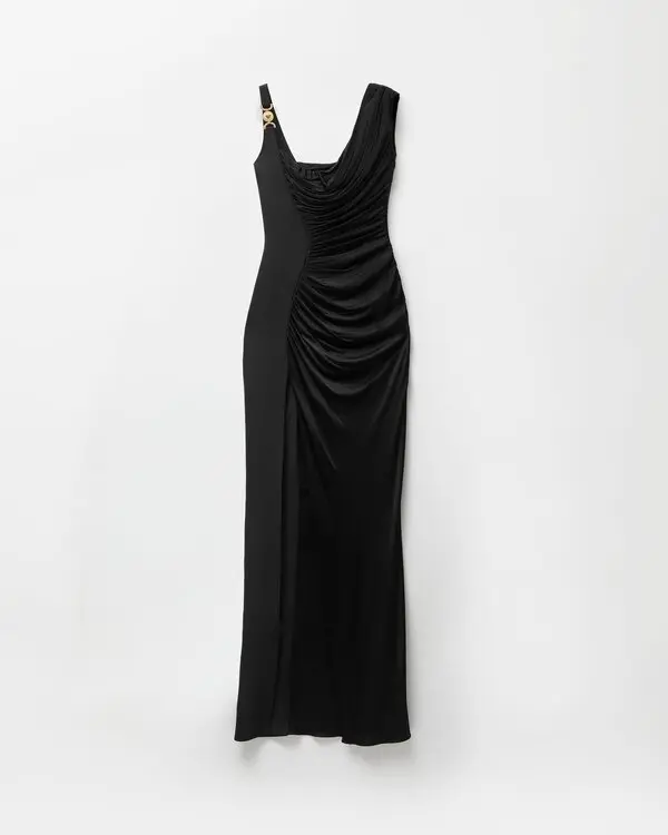 Versace Draped Gown With Medusa '95 Hardware