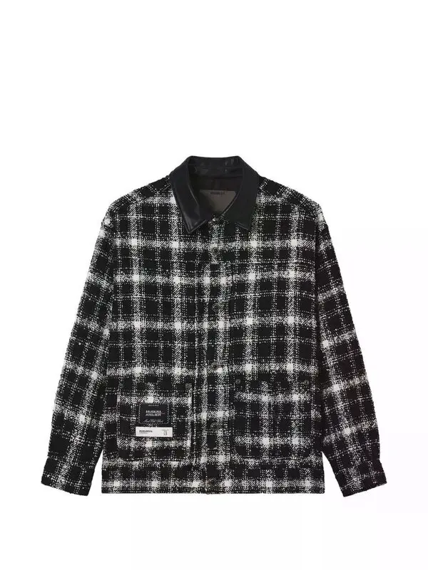 MUSIUM DIV. Check-pattern Contrast-collar Jacket
