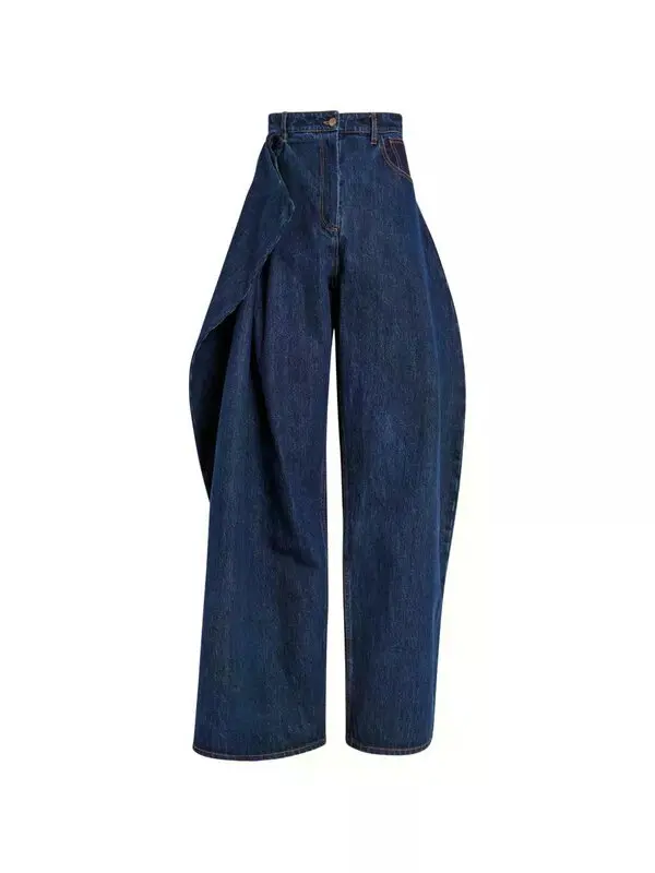 A.W.A.K.E. Mode Asymmetric Pleated Jeans