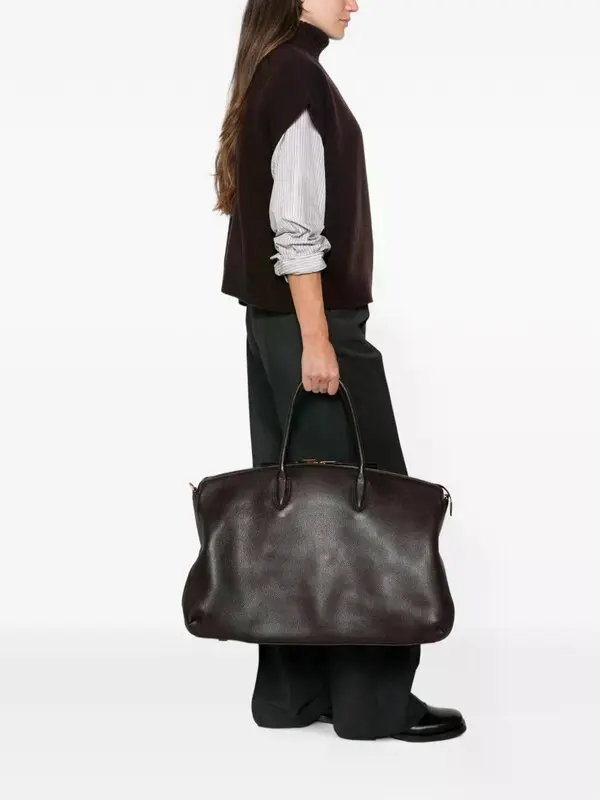 Borsalino Grained-texture Duffle Bag