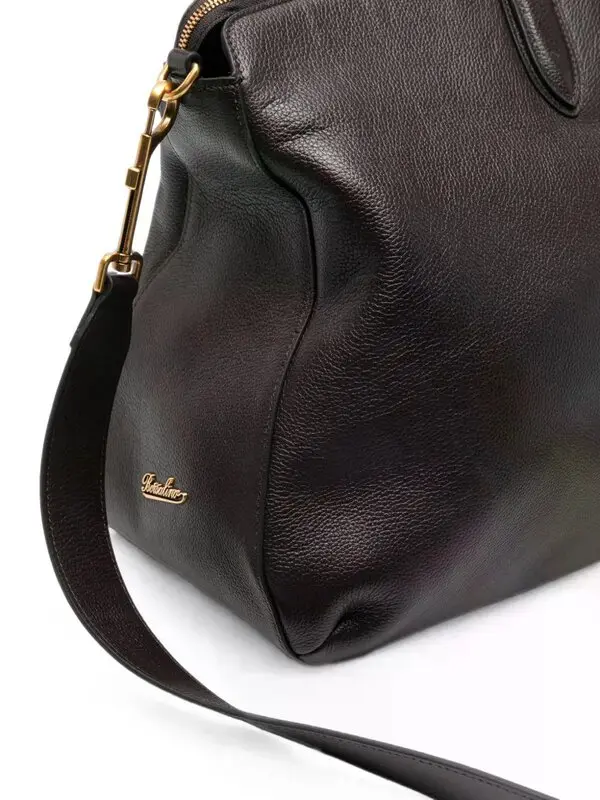 Borsalino Grained-texture Duffle Bag