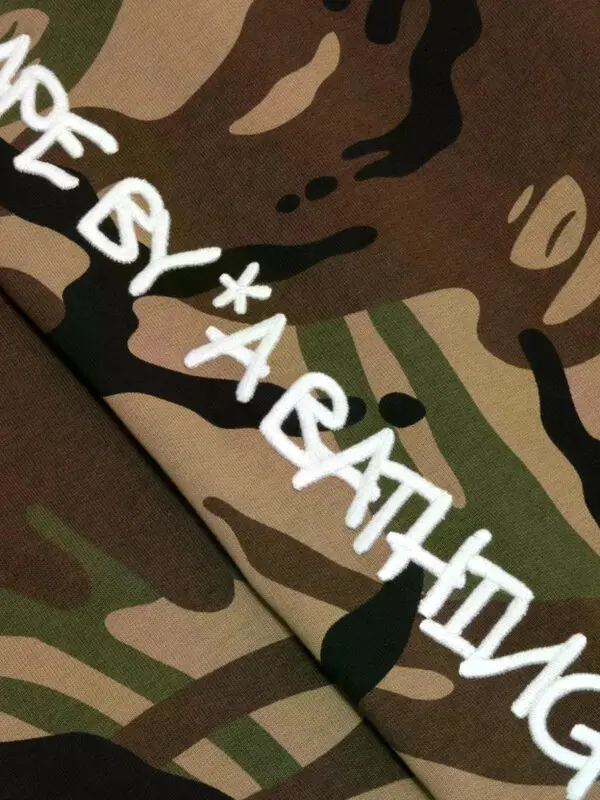 AAPE BY *A BATHING APE Camouflage-print Embroidered Trousers