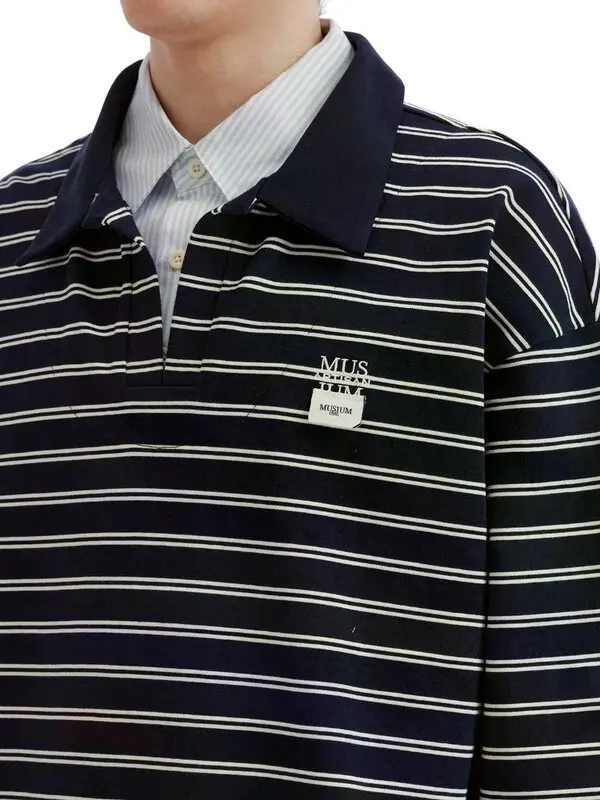 MUSIUM DIV. Striped Layered-effect Sweatshirt
