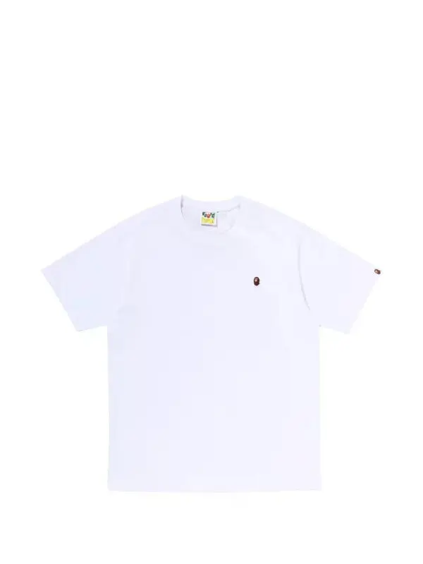 A BATHING APE One Point Embroidered T-shirt - White