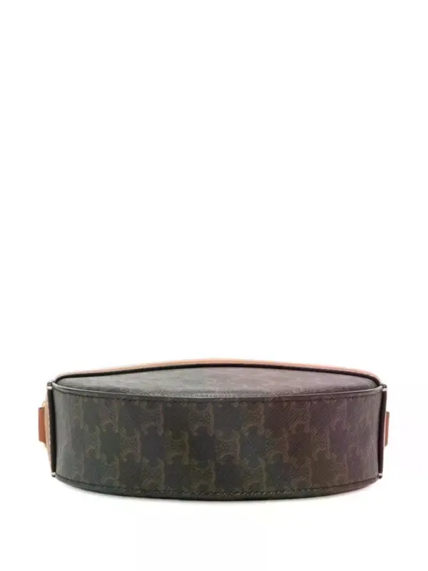 Celine 2021 Triomphe Coated Canvas Round Purse On Strap Crossbody Bag