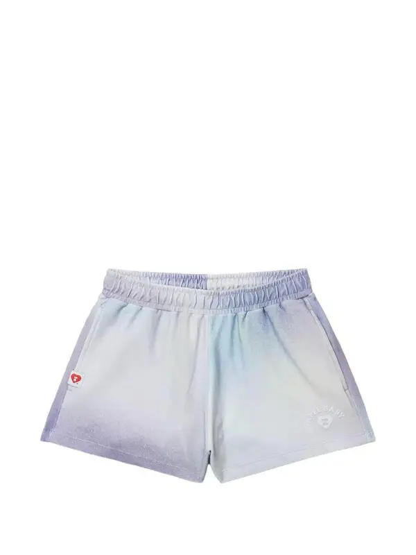 AAPE BY *A BATHING APE Gradient-effect Logo-print Shorts - Purple