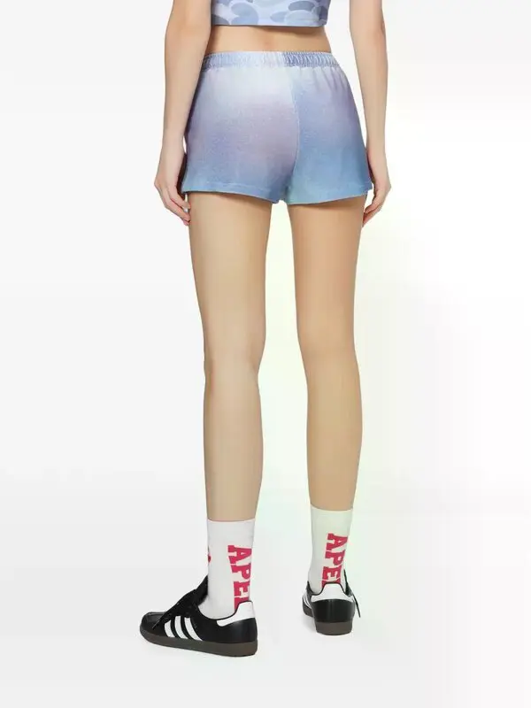 AAPE BY *A BATHING APE Gradient-effect Logo-print Shorts