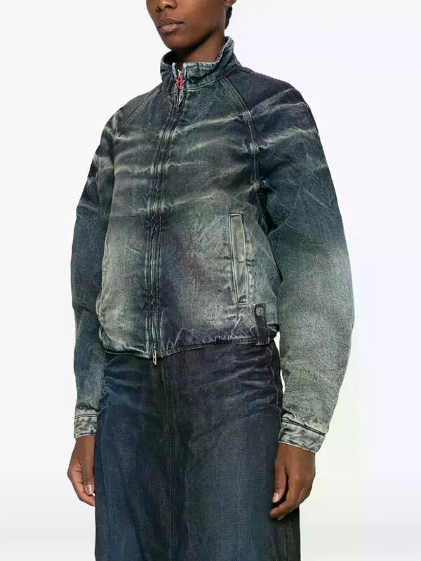 DIESEL® Faded-effect Raglan-sleeve Denim Jacket