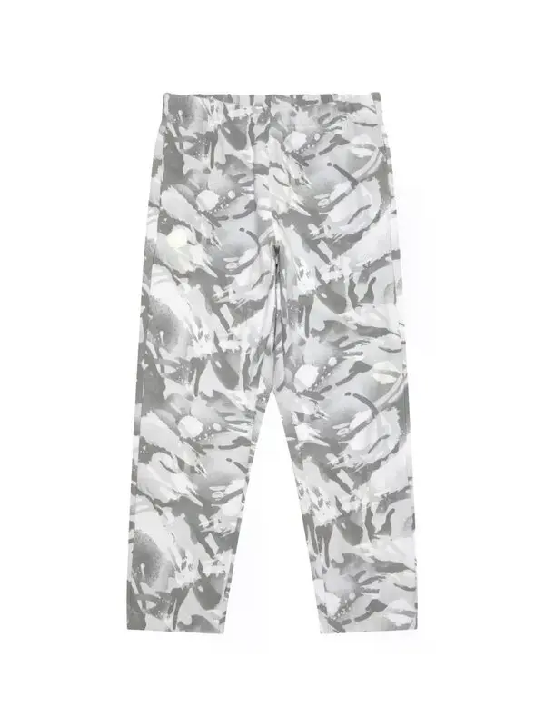 AAPE BY *A BATHING APE Camouflage-print Logo-patch Trousers - White