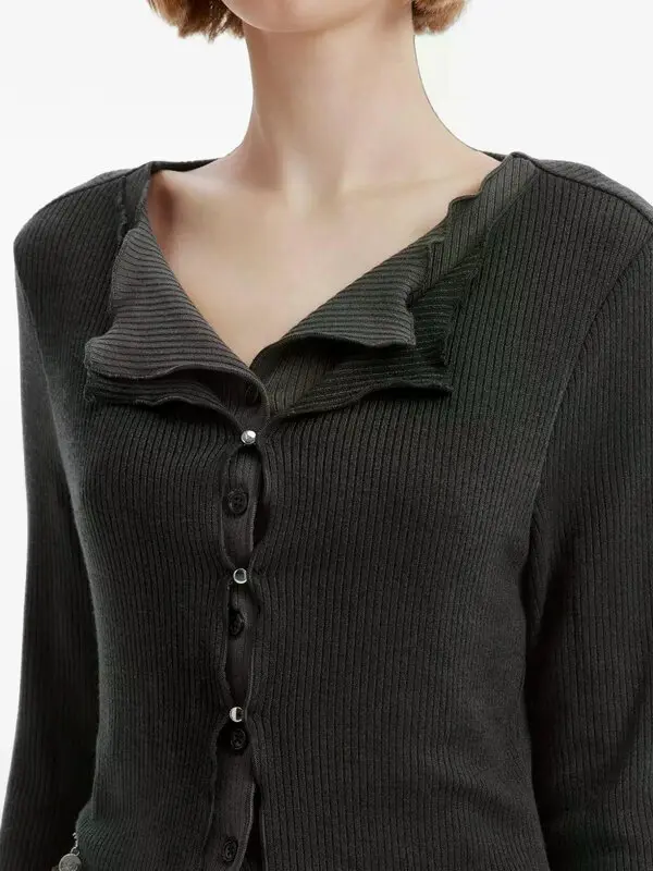 MUSIUM DIV. Layered Ribbed-knit Cardigan