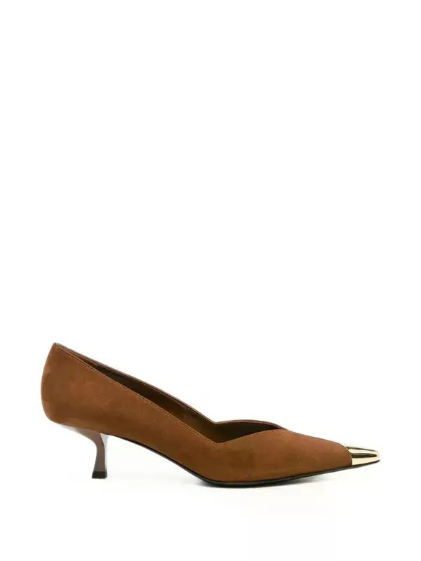 GIUSEPPE ZANOTTI Metal-tip Kitten-heel Pumps - Brown