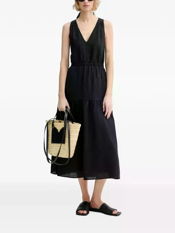 Marc O'polo Tiered Crossover-strap Dress - Black