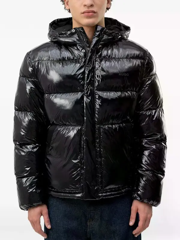 Hugo Glossy-finish Hooded Puffer Jacket