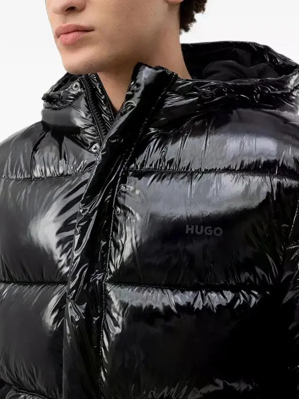 Hugo Glossy-finish Hooded Puffer Jacket