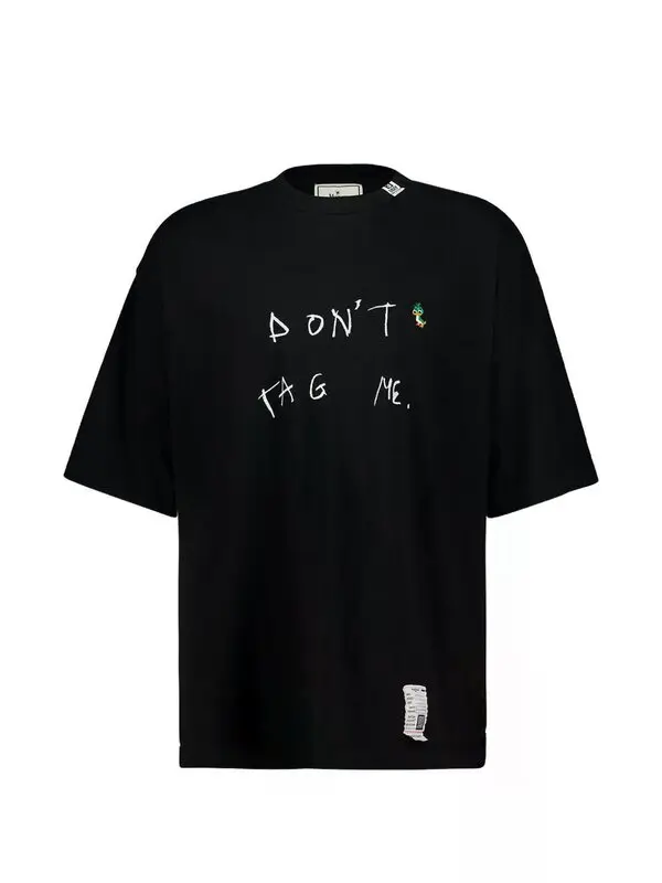 Mihara Yasuhiro Don't Tag Me. Printed Cotton T-shirt - Black