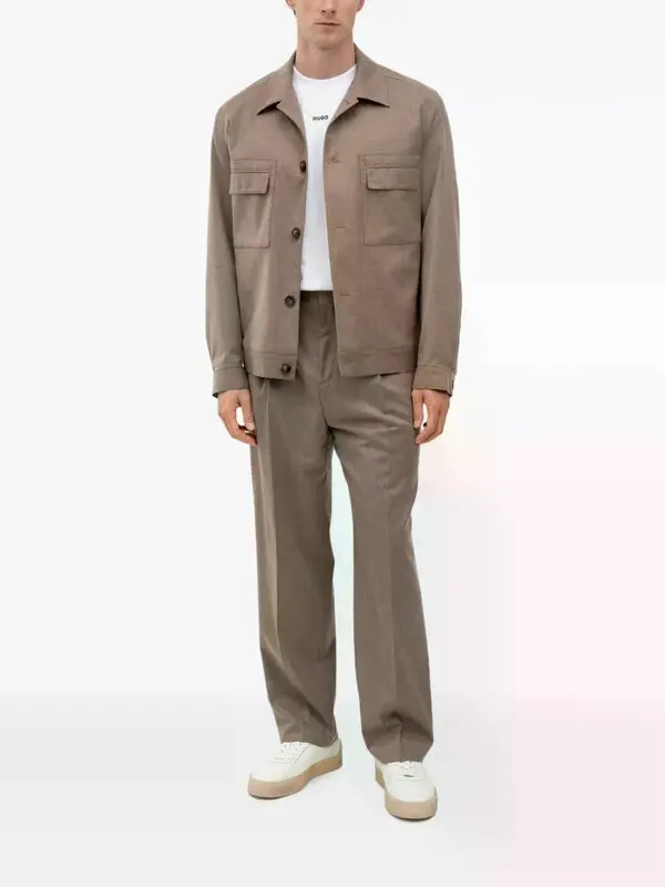Hugo Pleated Straight-leg Trousers