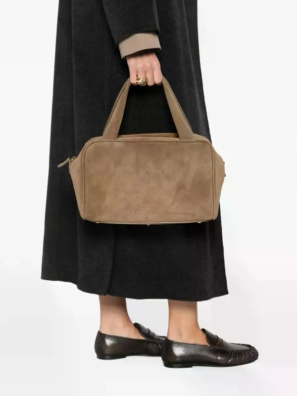 Liviana Conti Suede Top-handle Tote Bag - Neutrals