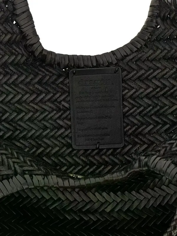 Dragon Diffusion Big Nantucket Woven Leather Shoulder Bag