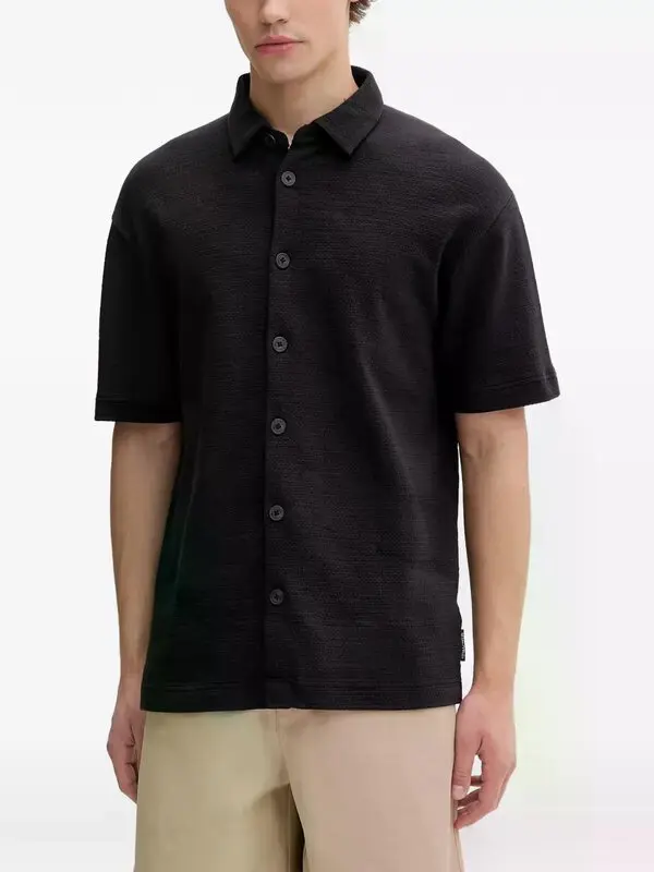 Marc O'polo Textured Short-sleeve Shirt - Black