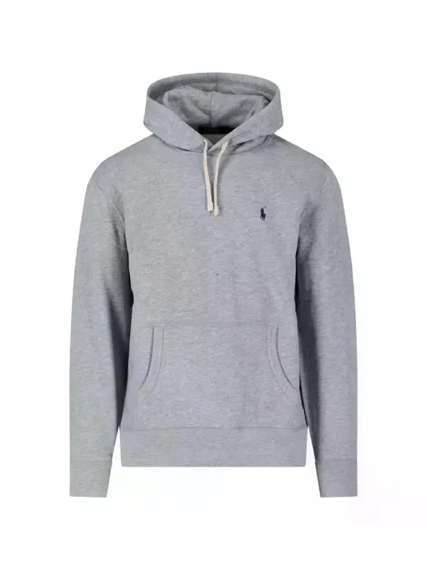 Polo Ralph Lauren Logo-embroidered Hoodie - Grey