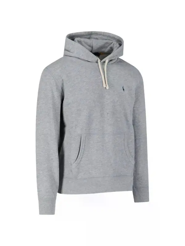 Polo Ralph Lauren Logo-embroidered Hoodie - Grey