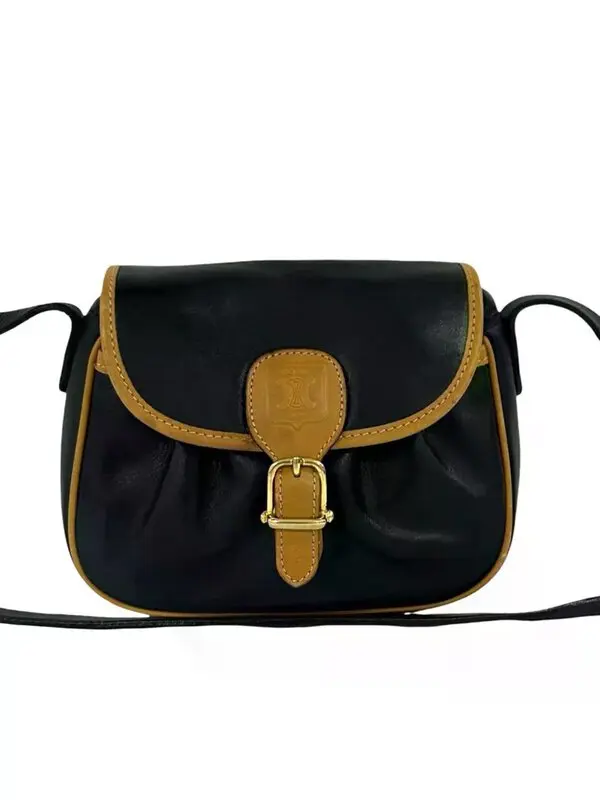 Celine 2006 Leather Crossbody Bag - Black
