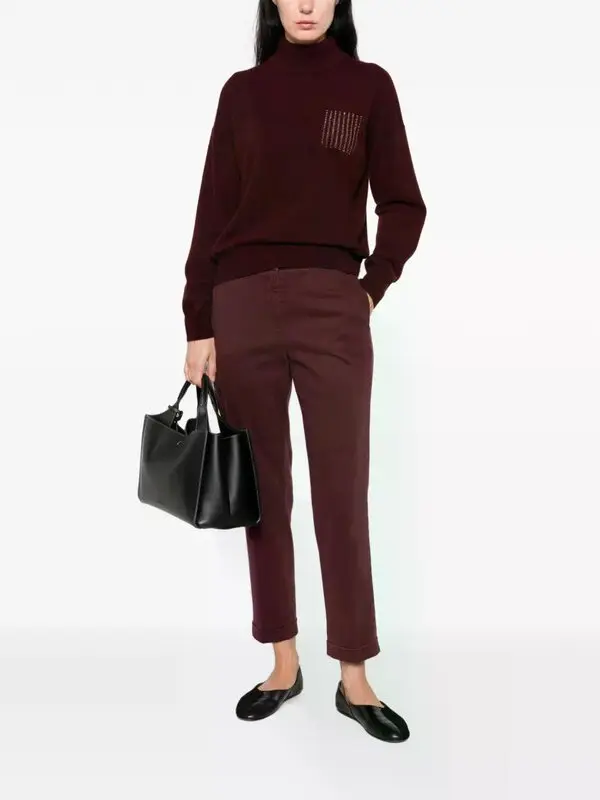Peserico Bead-embellished High-neck Sweater
