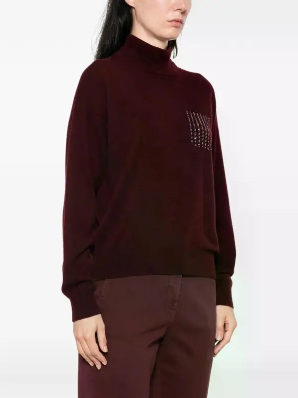 Peserico Bead-embellished High-neck Sweater