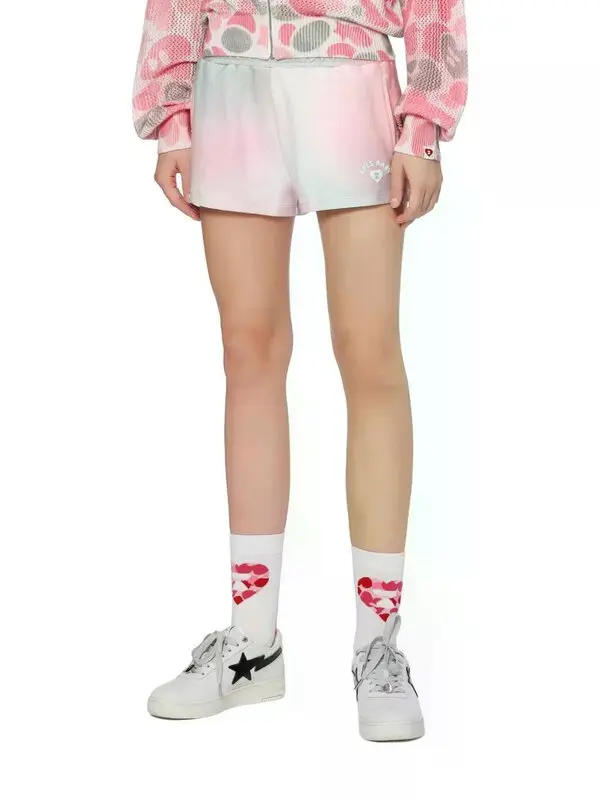 AAPE BY *A BATHING APE Gradient-effect Logo-print Shorts