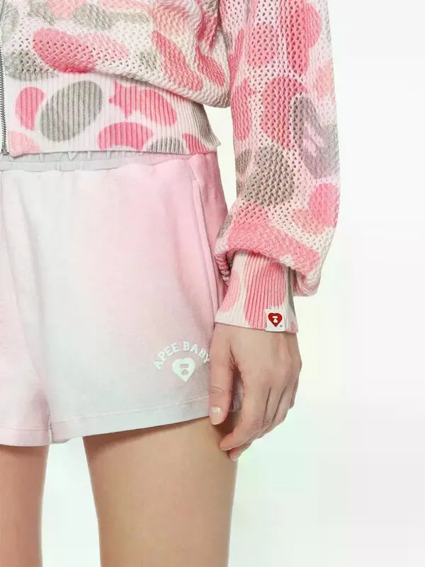 AAPE BY *A BATHING APE Gradient-effect Logo-print Shorts
