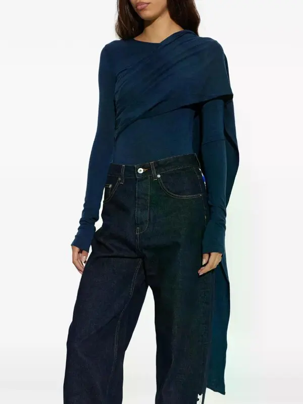 Off-White Draped Asymmetric Bodysuit