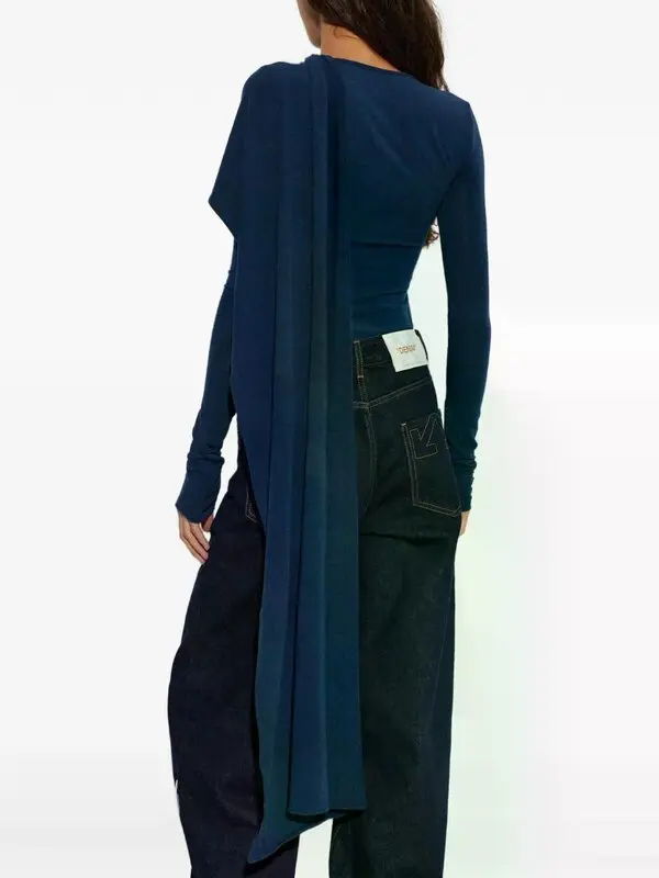 Off-White Draped Asymmetric Bodysuit
