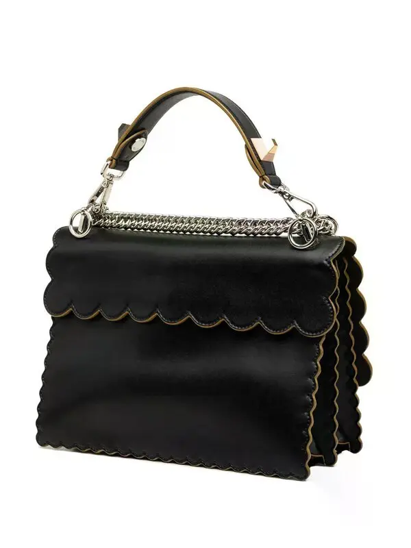 Fendi 2010-2026 Medium Scalloped Leather Kan I Satchel