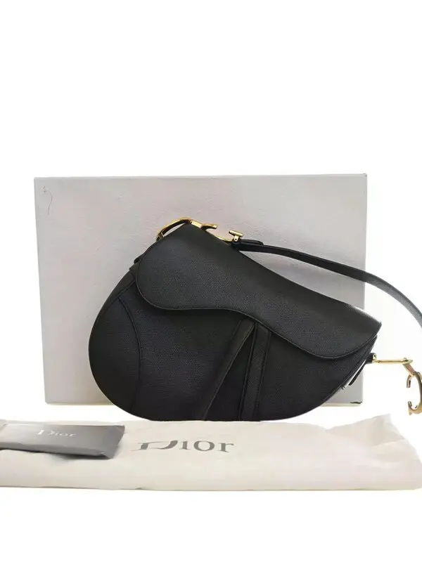 Dior 2018 Grained Calfskin Saddle Bag Shoulder Bag