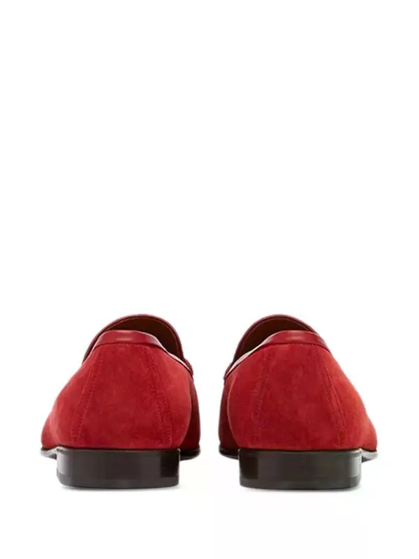 FERRAGAMO Tassel-detail Suede Loafers - Red
