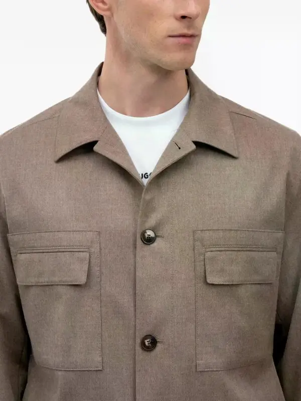 Hugo Button-up Chest-pocket Overshirt