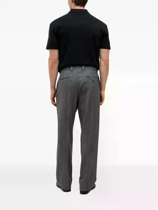 Hugo Modern-fit Pants In Herringbone Fabric