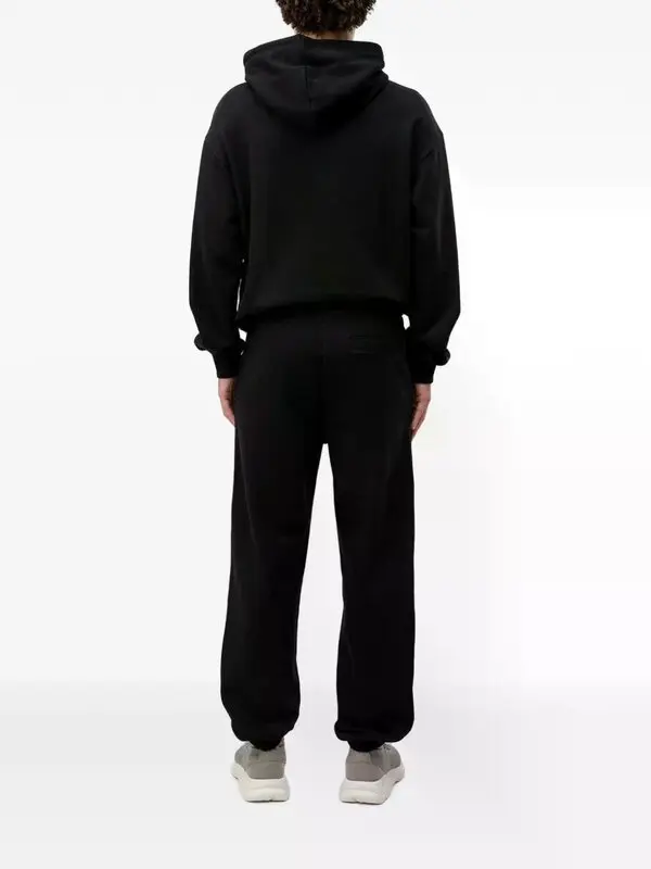 Hugo Relaxed-fit Cotton Pants With Streetwear Logo - Black