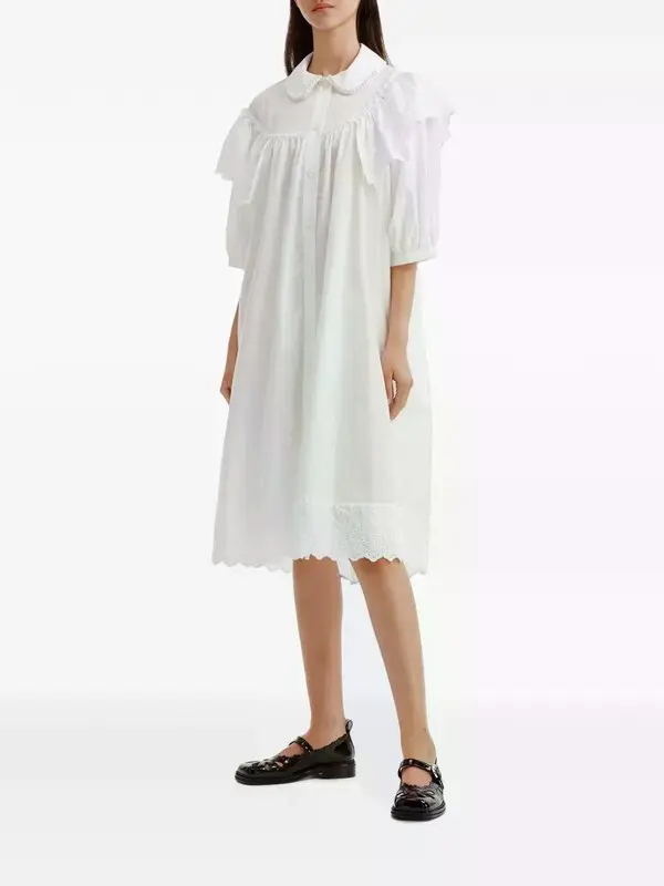 Simone Rocha Faux-pearl Ruffled Midi Dress