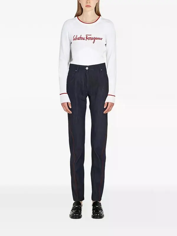 FERRAGAMO Contrast-stitch Trousers